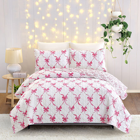Click here for Modern Heirloom Abigail Bow Reversible Quilt Set... prices