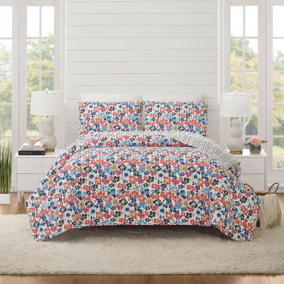 Modern Heirloom Blossom Reversible Quilt Set, Color: Multi - JCPenney