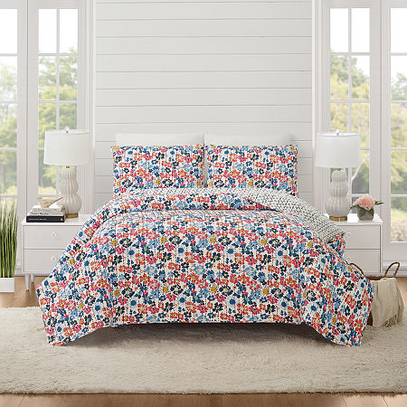 Click here for Modern Heirloom Blossom Reversible Quilt Set  One... prices
