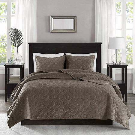 Click here for Madison Park Harper Quilted Velvet 3-Pc. Quilt Set... prices