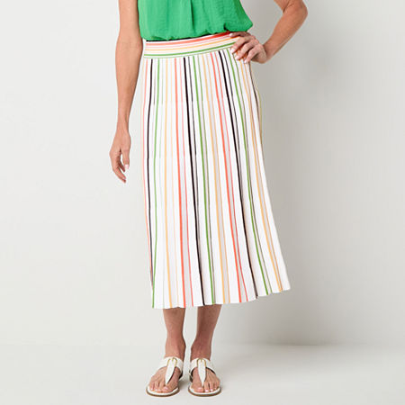 Click here for Liz Claiborne Womens Mid Rise Midi Tall Pleated Sk... prices