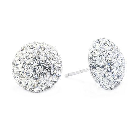 Click here for Silver Treasures Crystal Sterling Silver 12mm Stud... prices