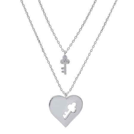 Click here for Sparkle Allure You & Me Womens Cubic Zirconia Hear... prices