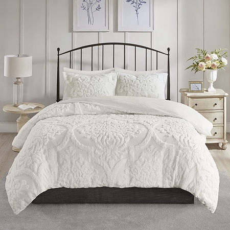 Click here for Madison Park Viola Damask Tufted 3-Pc. Duvet Cover... prices