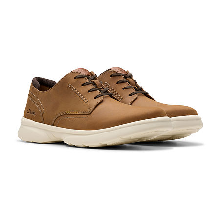 Clarks Collection Mens Bradley Plain Shoes - Light Brown Leather