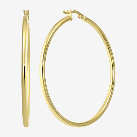 Click here for Womens 14K Gold Over Silver 50mm Round Hoop Earrin... prices