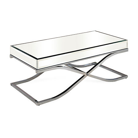 Click here for Hope Mirrored Metal Coffee Table  One Size  Silver prices