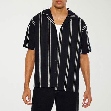 Click here for Forever 21 Mens Short Sleeve Striped Button-Down S... prices