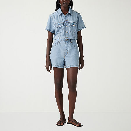 Click here for Levis Womens Cotton Type Iii Denim Romper - Forgot... prices