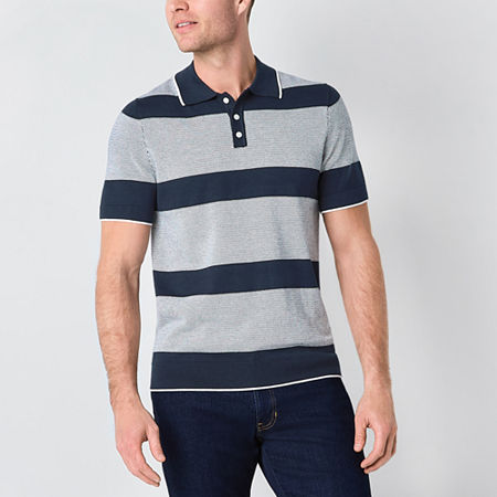 Click here for St. Johns Bay Striped Polo Mens Short Sleeve Butto... prices