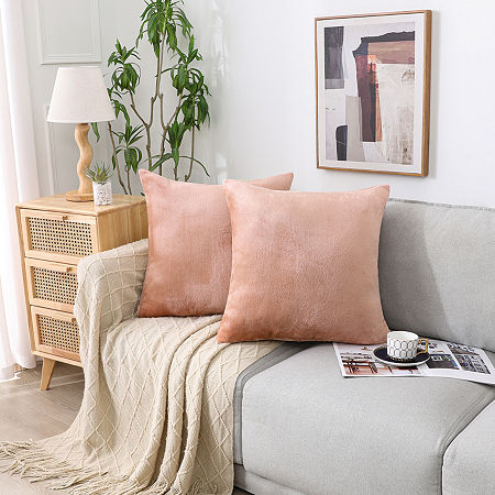 Click here for Regal Fur Square Throw Pillow  One Size  Orange prices