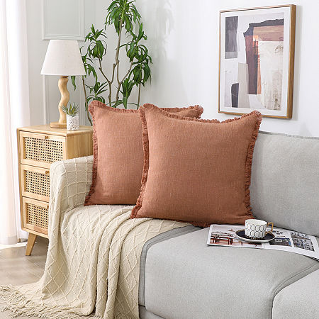 Click here for Linen Blend 20x20 Square Throw Pillow  One Size  B... prices