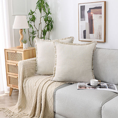 Click here for Linen Blend 20x20 Square Throw Pillow  One Size  B... prices