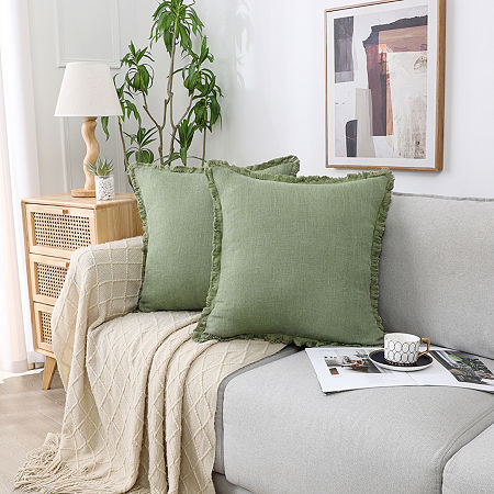 Click here for Linen Blend 20x20 Square Throw Pillow  One Size  G... prices