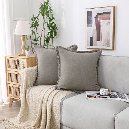 Click here for Linen Blend 20x20 Square Throw Pillow  One Size  B... prices