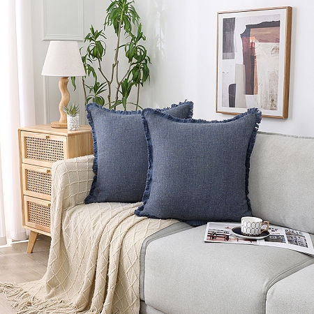 Click here for Linen Blend 20x20 Square Throw Pillow  One Size  B... prices