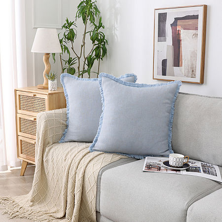 Click here for Linen Blend 20x20 Square Throw Pillow  One Size  B... prices