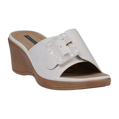 Click here for GC Shoes Womens Teri Woven Buckle Wedge Sandals  7... prices