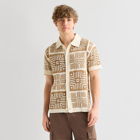 Click here for Arizona Mens Crew Neck Short Sleeve Polo Sweater... prices