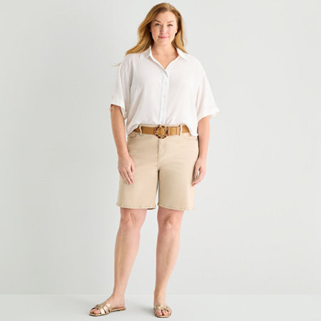 Click here for Liz Claiborne Lana Womens 9 Plus Denim Short  22w... prices