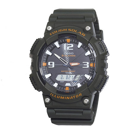 Click here for Casio Mens Chronograph Green Strap Watch Aqs810w-3... prices