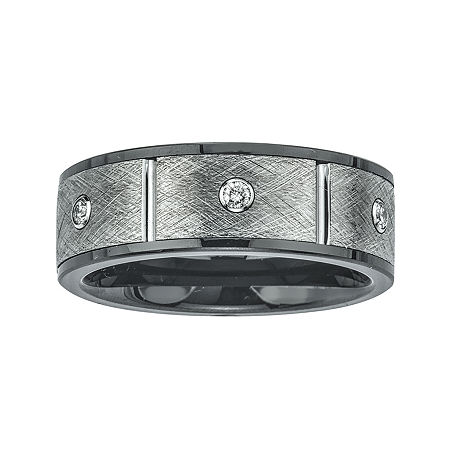 Click here for Mens 1/5 CT. T.W. Diamond  Ceramic and Tungsten Ba... prices