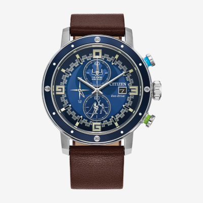 Citizen Luke Skywalker Star Wars Mens Chronograph Blue Leather Strap ...