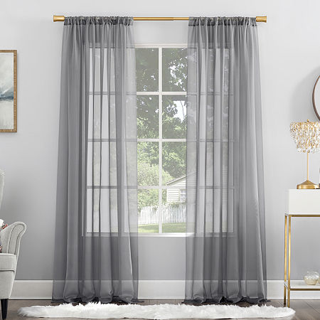 Click here for No 918 Mallory Rod Pocket Sheer Single Curtain Pan... prices