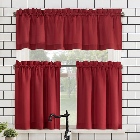 Click here for Martine Microfiber Semi-Sheer Rod Pocket Kitchen C... prices