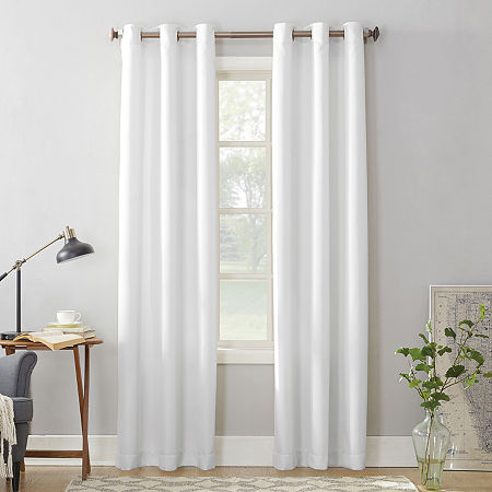 Montego Woven Bronze Grommet Curtain Panel