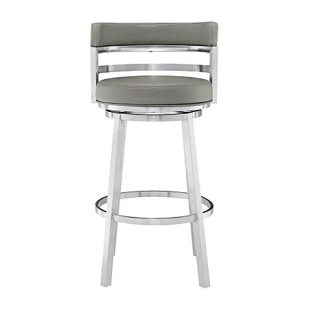 Click here for Madrid 30 Bar Height Swivel Gray Artificial leathe... prices
