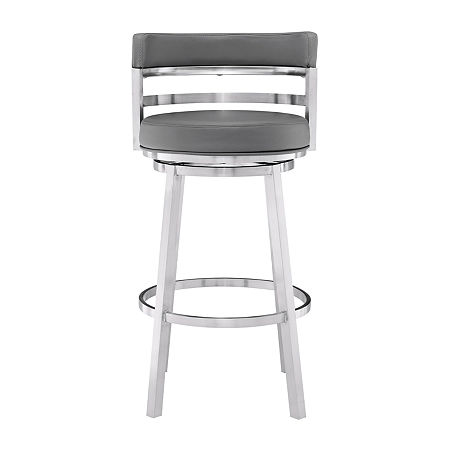 Click here for Madrid 26 Counter Height Swivel Gray Artificial le... prices