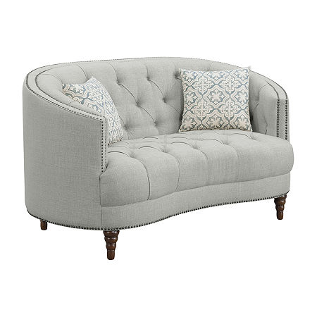 Click here for Avonlea Curved Slope-Arm Loveseat  One Size  Gray prices