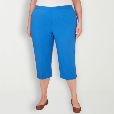 Alfred Dunner Neptune Beach Mid Rise Plus Capris, Color: Ocean - JCPenney
