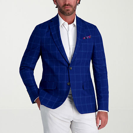 Click here for Haggar Slub Windowpane Mens Plaid Stretch Fabric S... prices
