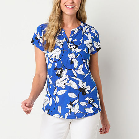 Click here for Liz Claiborne Womens Split Crew Neck Short Sleeve... prices