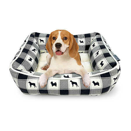 Click here for Precious Tails 20 Black Plaid Cuddler Pet Bed  One... prices