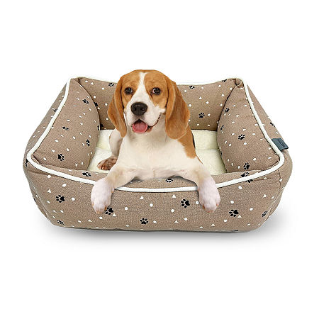 Click here for Precious Tails 24 Taupe Paws Dots Pet Bed  One Siz... prices