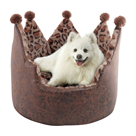 Click here for Precious Tails Crown Brown Pet Bed  One Size  Brow... prices