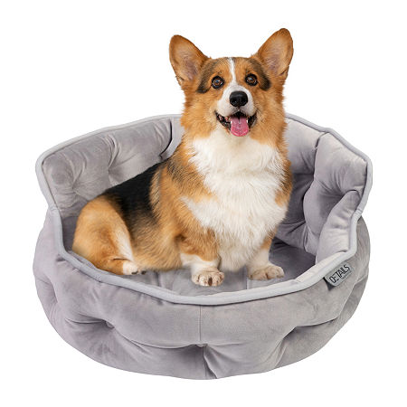Click here for Precious Tails Round Cuddler Gray Pet Bed  One Siz... prices
