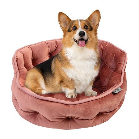 Click here for Precious Tails Round Cuddler Rose Pet Bed  One Siz... prices