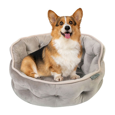 Click here for Precious Tails Round Cuddler Taupe Pet Bed  One Si... prices