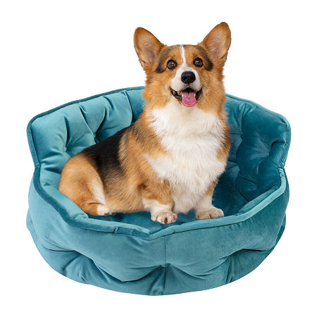 Click here for Precious Tails Round Cuddler Teal Pet Bed  One Siz... prices