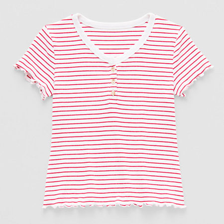 Click here for Thereabouts Little & Big Kid Girls V Neck Short Sl... prices
