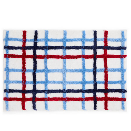 Click here for Avanti Americana Plaid Bath Rug  One Size  White prices