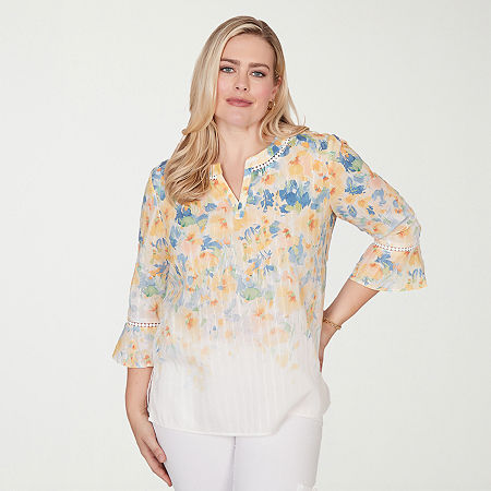 Click here for Alfred Dunner Out Of The Blue Womens Split Crew Ne... prices