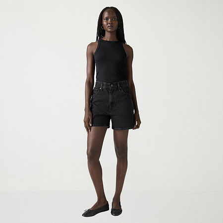 Click here for Levis Womens Cotton Cinch-Waist Denim Shorts - Ope... prices