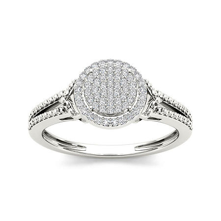 Click here for 1/6 CT.T.W. Natural Diamond 10K White Gold Engagem... prices