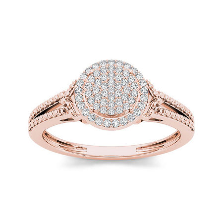 Click here for 1/6 CT.T.W. Natural Diamond 10K Rose Gold Engageme... prices