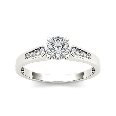 Click here for 1/4 CT.T.W. Natural Diamond 10K White Gold Engagem... prices